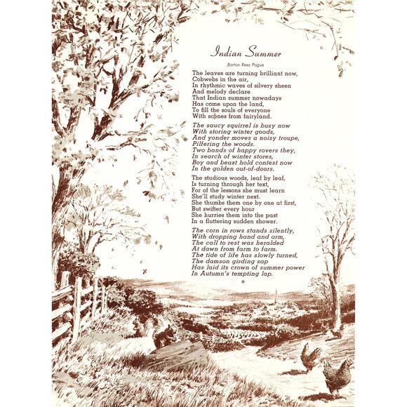 None and/or Unknown | Other | Indian Summer Barton Rees Pogue 96s Poem ...